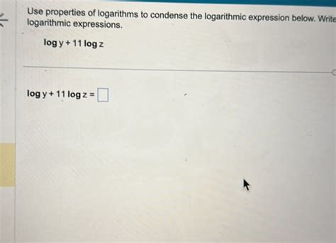 Use Properties Of Logarithms To Condense The StudyX