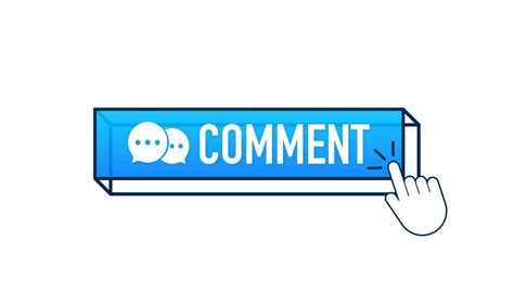 Flat Blue Comment Button Flat Motion Graphics Computer Mouse Click