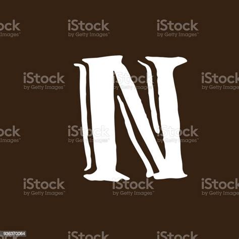 드라이 브러쉬에 의해 북 아 일 Handwritten 편지 거친 스트로크 글꼴 질감 벡터 일러스트입니다 그런 지 스타일 우아한 알파벳 거친에 대한 스톡 벡터 아트 및 기타