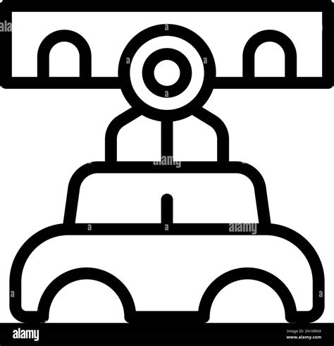 Engineer Factory Equipment Icon Outline Vector Work Machine Operator