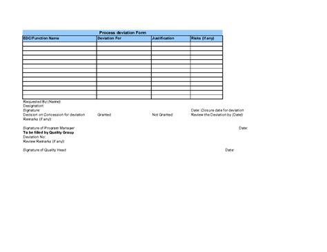 Process Evaluation Form Template Excel XLS