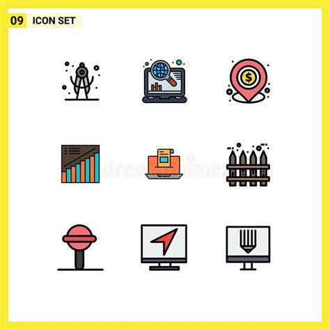 9 Universal Filledline Flat Colors Set For Web And Mobile Applications Email Presentation Lend