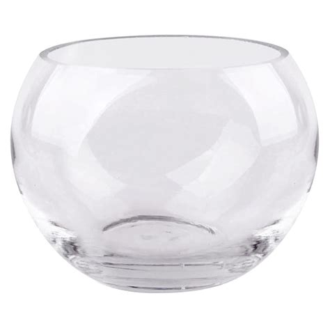 Clear Glass Round Vase 4