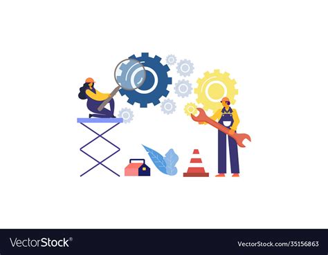 Qa Engineers Concept Royalty Free Vector Image