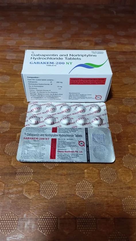 Gabapentin And Nortriptyline Hydrochloride Tablets At Rs 100 Box Budh Vihar New Delhi Id