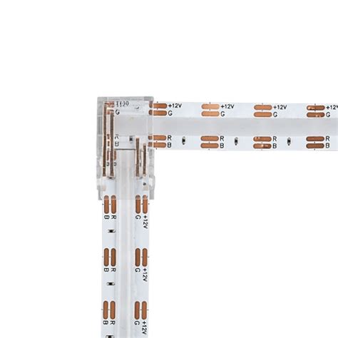 Soder Free Corner Connector Between Two RGB COB LED Strips No Soldering Required RGB
