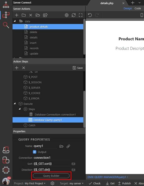 Wappler Documentation Filtering Database Query With An Url Parameter