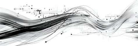 Visual Representation Of A Flowing Abstract 3d Data Stream Against A