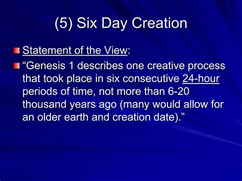 five major views of creation pptx