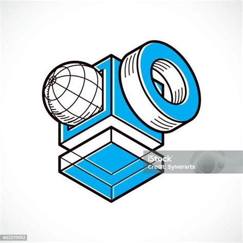 추상적인 벡터 아이소메트릭 차원 모양 기하학적 수치를 사용 하 여 만든 0명에 대한 스톡 벡터 아트 및 기타 이미지 0명 3차원 형태 기하 Istock