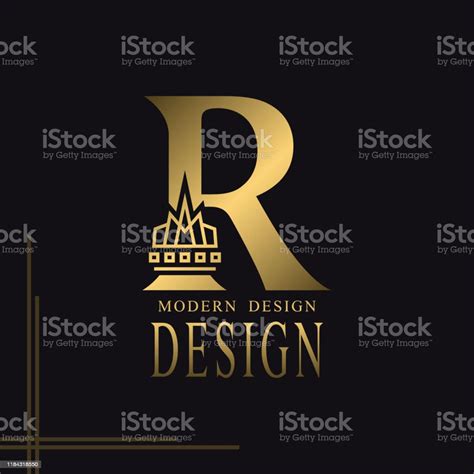 우아한 자본 편지 R 우아한 로얄 스타일 창조적 인 서부 아름다운 로고 책 디자인 브랜드 이름 명함 레스토랑 부티크 호텔에 대한 빈티지 그린 엠블럼 벡터 일러스트레이션