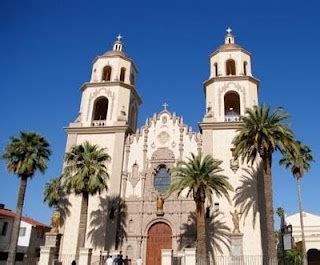 Tucson Landmark Old Church With Palm Trees