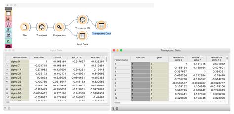 X Transpose Preprocess Loses Information Issue Biolab Orange Github