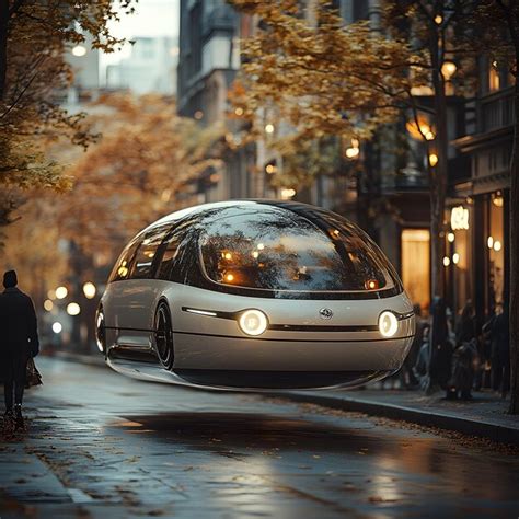 A Van From The Future Premium Ai Generated Image