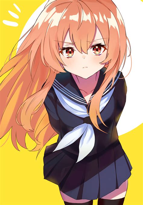 Safebooru 1girl Aisaka Taiga Bangs Black Legwear Black Shirt Blush
