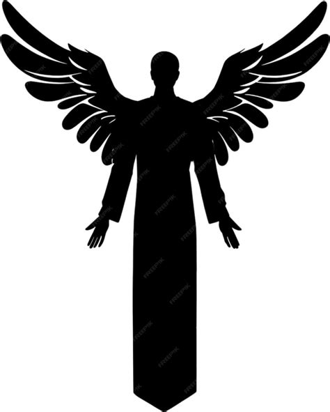 A Portrait Of Male Angel Silhouette Clip Art Aigenerated Premium Ai