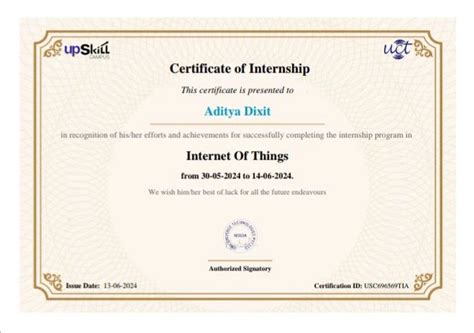 Aditya Dixit On Linkedin Skilldevelopment Iot Internship Uct