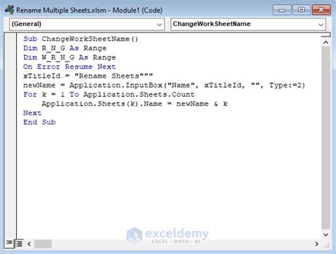 How To Rename Multiple Sheets In Excel With Easy Steps