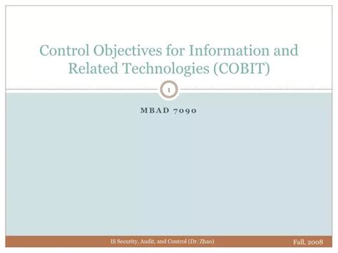 Ppt Control Objectives For Information And Related Technologies Cobit Powerpoint
