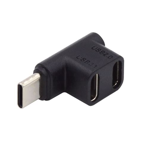 Fvh 10gbps Usb31 Type C Male To Dual Female Power Data Splitter