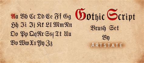 Gothic Script Brush Set By Artstate On Deviantart Gothic Script Brush Set By Artstate On Deviantart