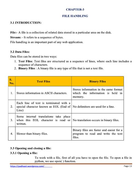 Chapter 5 Data File Handling Pdf