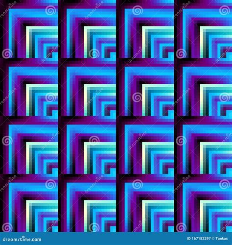 Geometric Abstract Symmetric Pattern In Pixel Art Style Stock Vector Illustration Of Abstract