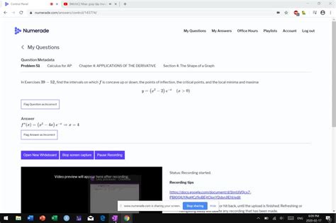 For Each Of The Six Functions Defined By The Following Formulas Find The Inflection Points And
