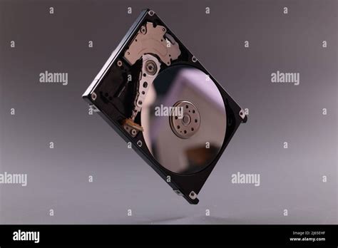Computer Hard Disk Drive With Open Cover Stock Photo Alamy