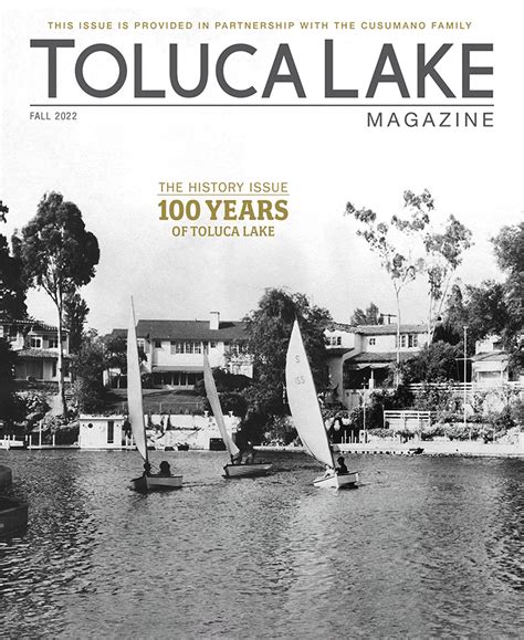 Toluca Lake Magazine Fall 2022 Cover Toluca Lake Magazine