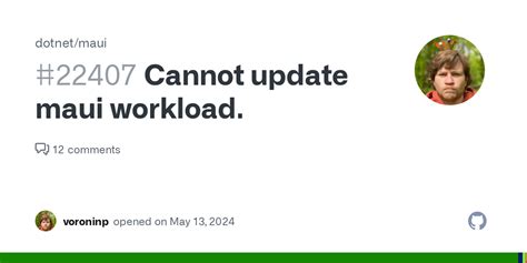 Cannot Update Maui Workload · Issue 22407 · Dotnetmaui · Github