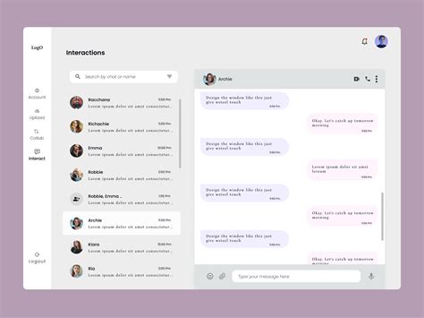 Chat Screen Design Behance