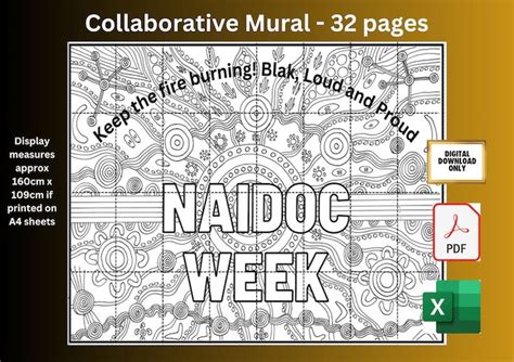 Naidoc Week 2024 Collaborative Mural Indigenous Classroom Mural Naidoc Week Colouring Pages