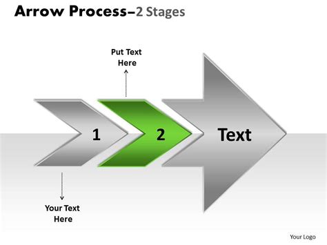 Arrow Process 2 Stages 9 Graphics Presentation Background For PowerPoint PPT Designs