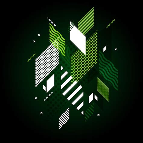 Premium Vector Abstract Art Background With Geometric Elements