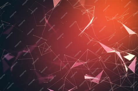 Premium Photo Abstract Red Polygonal Background