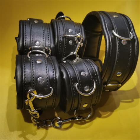 Handcuffs Ankle Cuffs Pu Leather Wrist Cuffs Adults Role Play Games