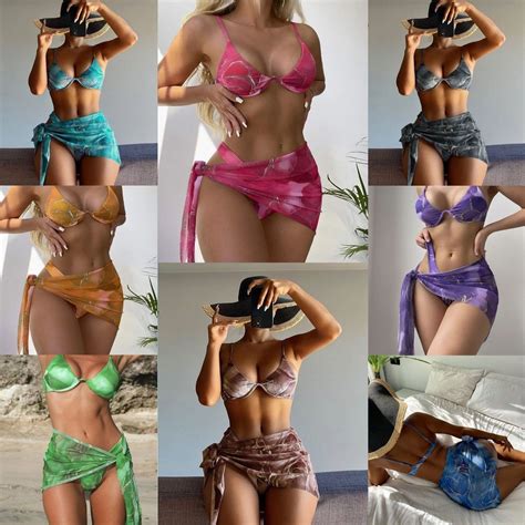 Roupa De Banho Pit Sex Digital Multi Color Swimsuit Divide Biquíni Europa E América Impressão De