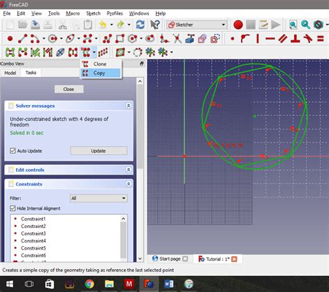 advanced hexagonal mesh in freecad trybotics