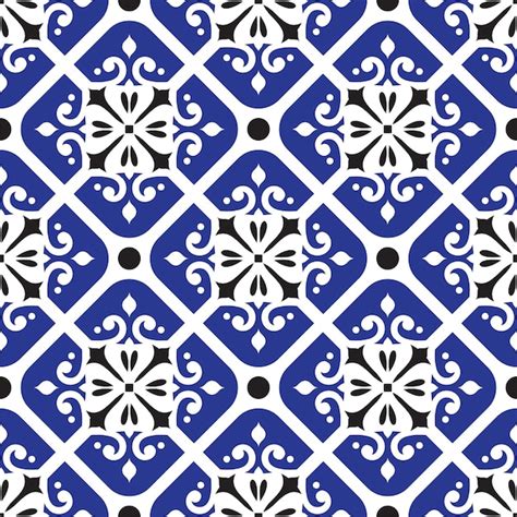 원활한 타일 패턴 프리미엄 벡터