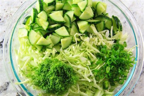 Cabbage And Cucumber Salad Simply Home Cooked