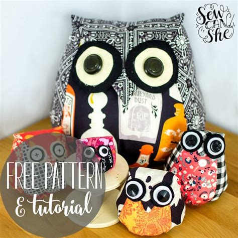 Adorable Owls Free Sewing Pattern And Tutorial Worksheets Library