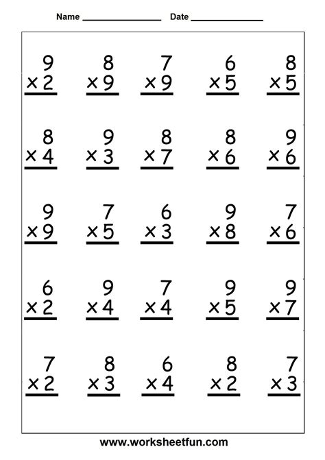 Homework Math Sheets