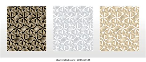 Set Abstract Geometric Patterns Seamless Vector Stock Vector Royalty Free 2455575121