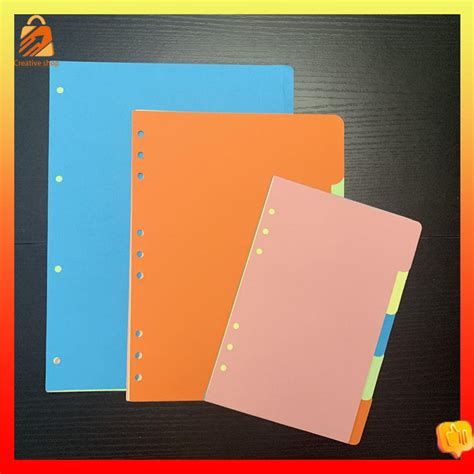 Binder Divider B A Binder Parts Of Hole B Color Split Pages A Four Hole Solid Color