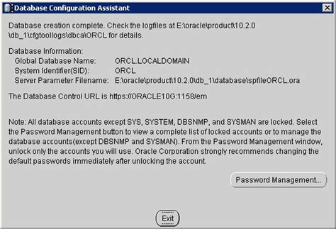 Oracle Database Installation Oracle Database 10gr2 On Windows