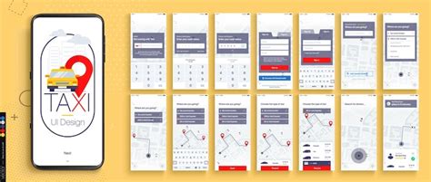 모바일 애플리케이션 디자인 Ui Ux 프리미엄 벡터