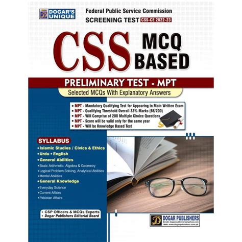 Css Mcqs Based Preliminary Test Mpt Fpsc Screening Test Darazpk