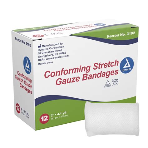New Dynarex Strch 2 N S 12 Bx 8bx Cs Conforming Bandage Case Disposables General For Sale