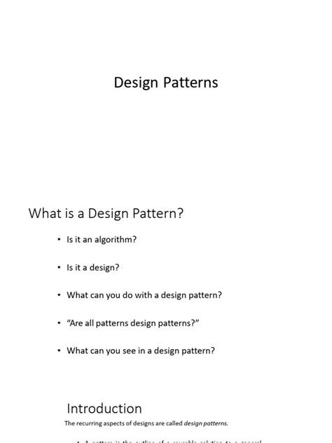 Lesson 6 Design Patterns 1 Pdf Class Computer Programming